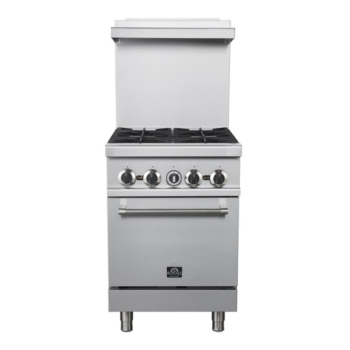 Forno Commerciale 24 Inch Gas Range with 4 Burners – Forno.ca